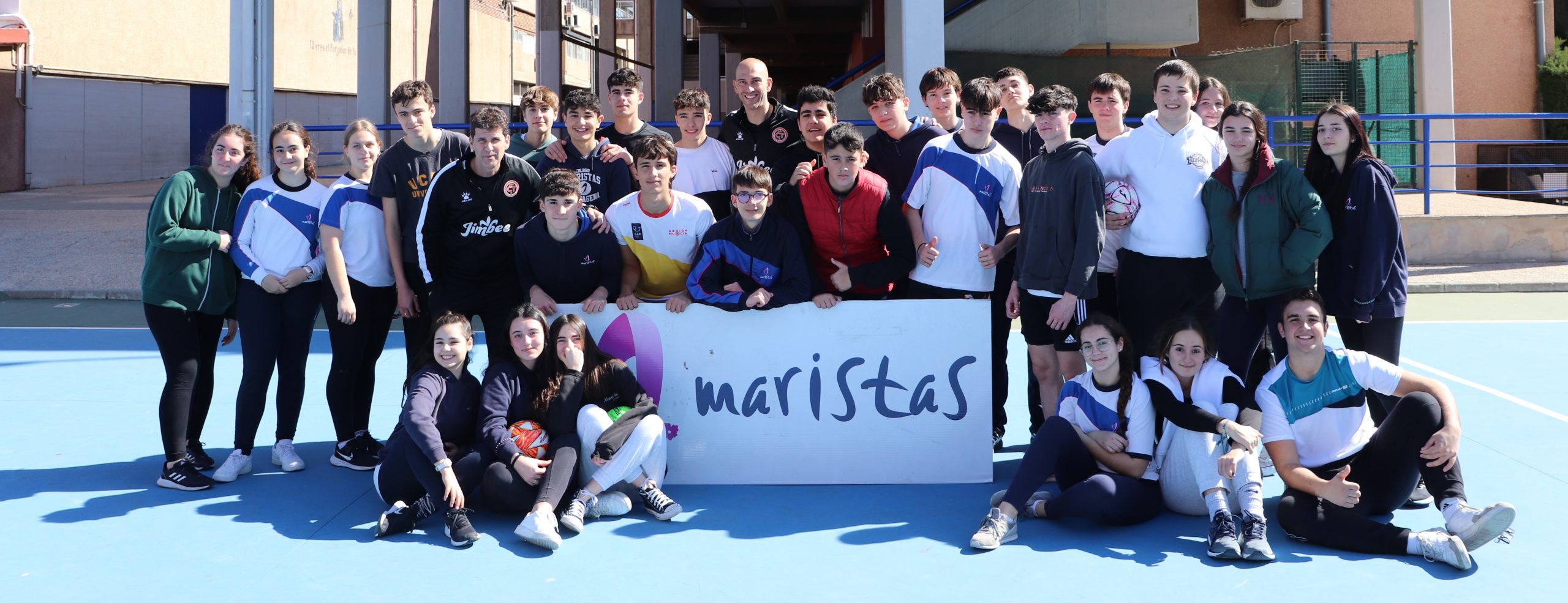 Duda y Rafa, profes en Maristas por un día